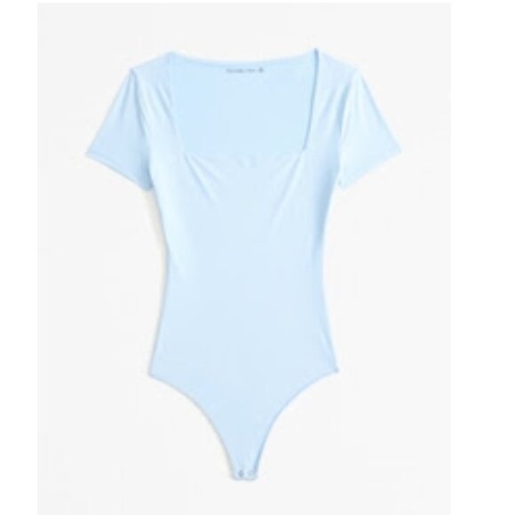 Abercrombie & Fitch | Tops | Soft Matte Seamless Shortsleeve Squareneck Bodysuit | Poshmark